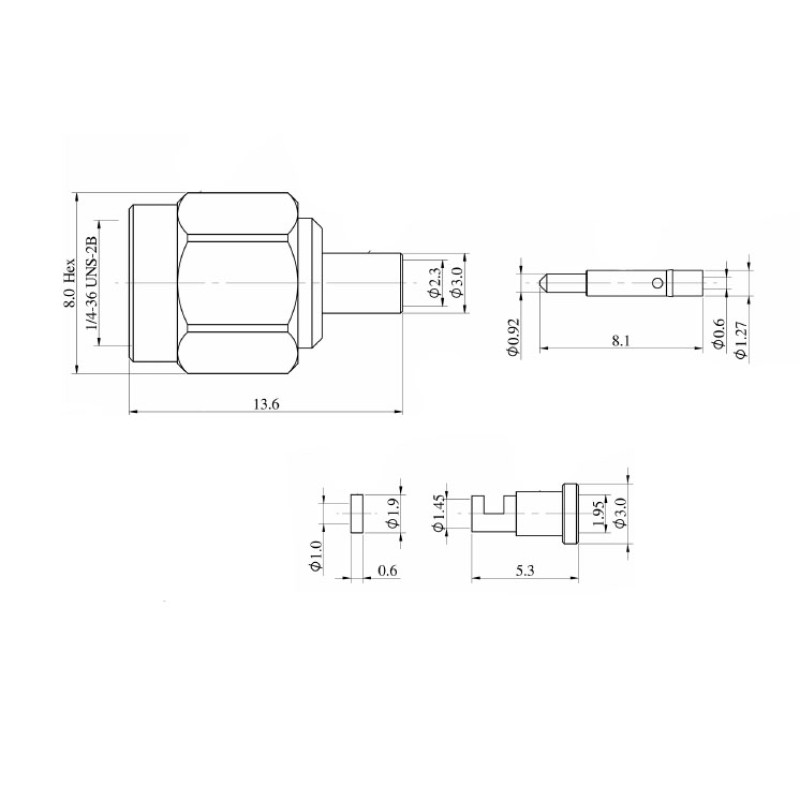 C-SX-240 - SMA Cable Mounted Plug